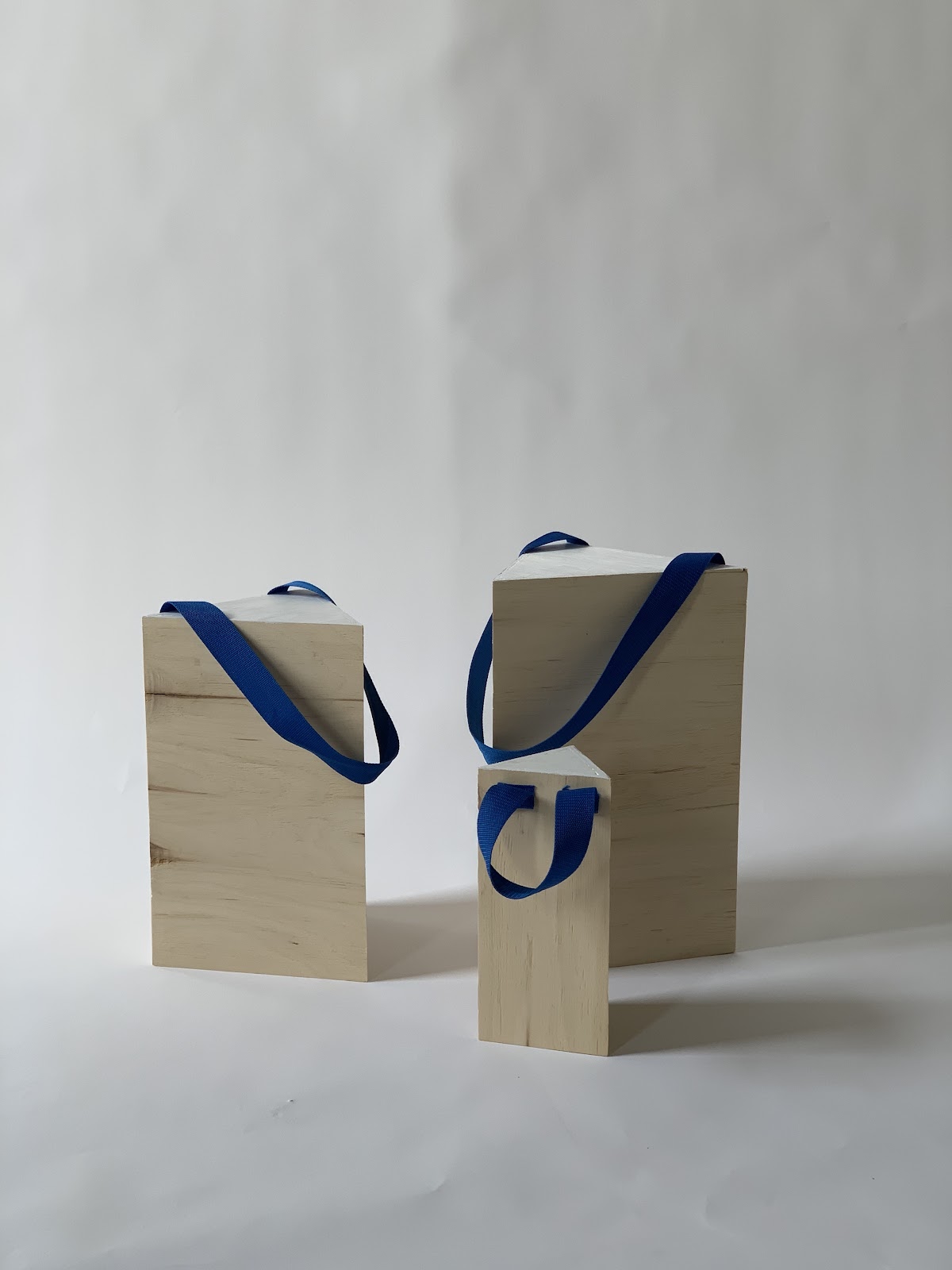 Blue Strap Stools - Darcy Resch Design