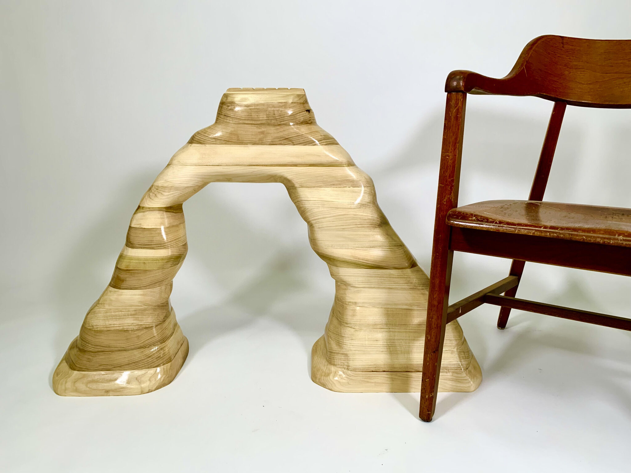 Stack Lamination Ashtray Table - Darcy Resch Design